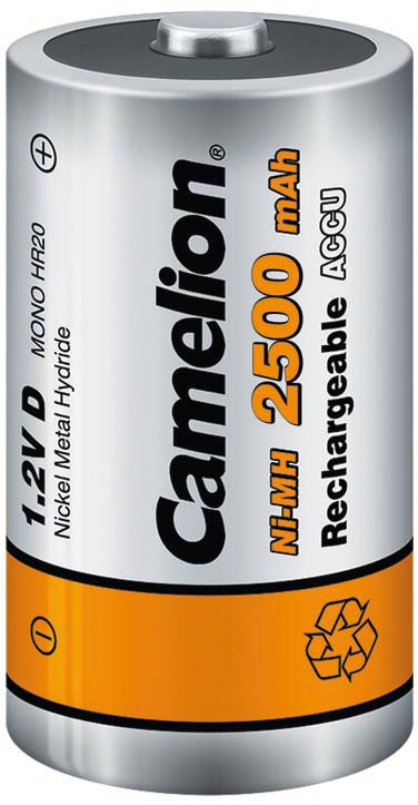 profimaterial europe - Camelion 2500 mAh NiMh Mono D R20 Pack of 2 ...